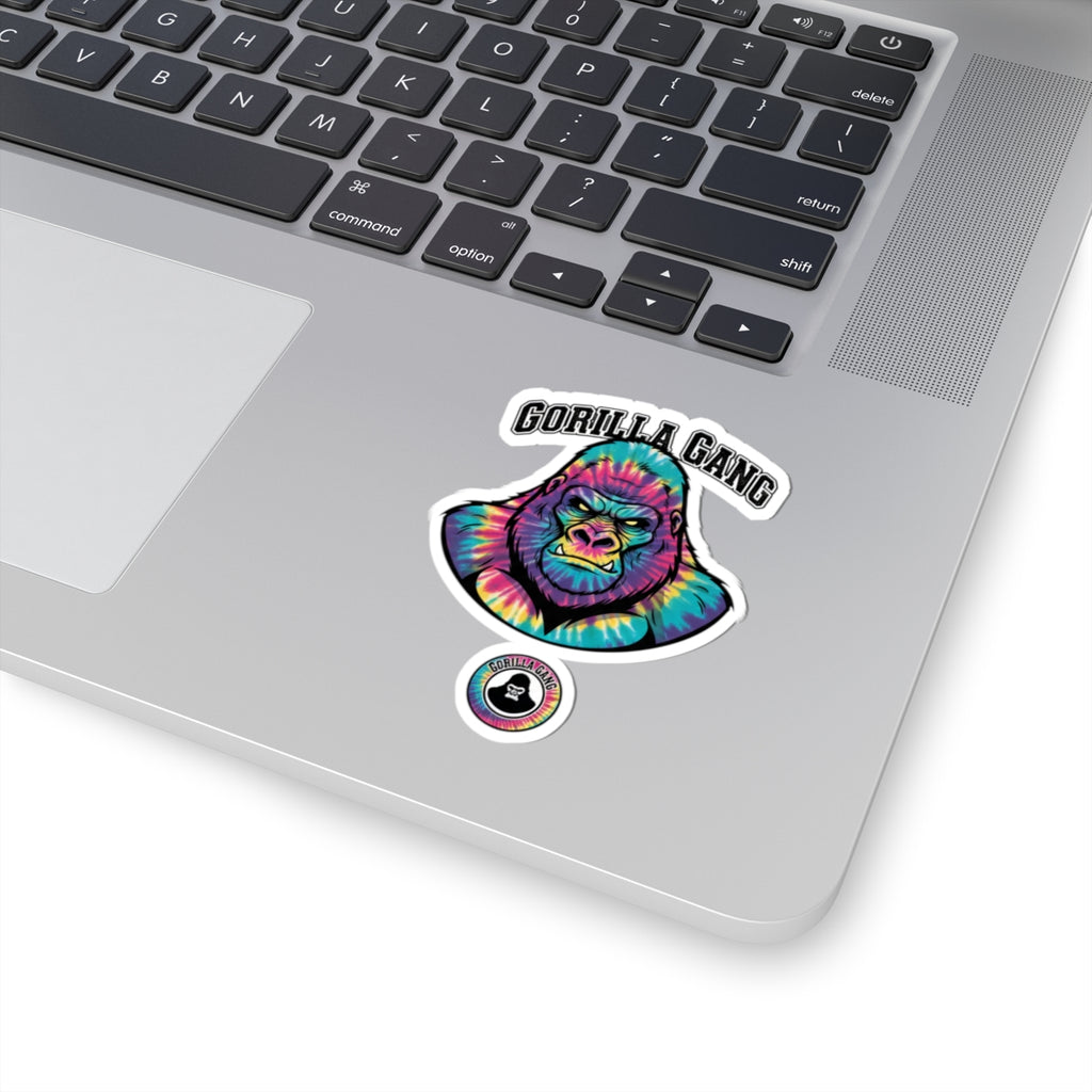 Gorilla Gang Tie-Dye Sticker Pack — Colorful Kiss-Cut Vinyl Stickers ...